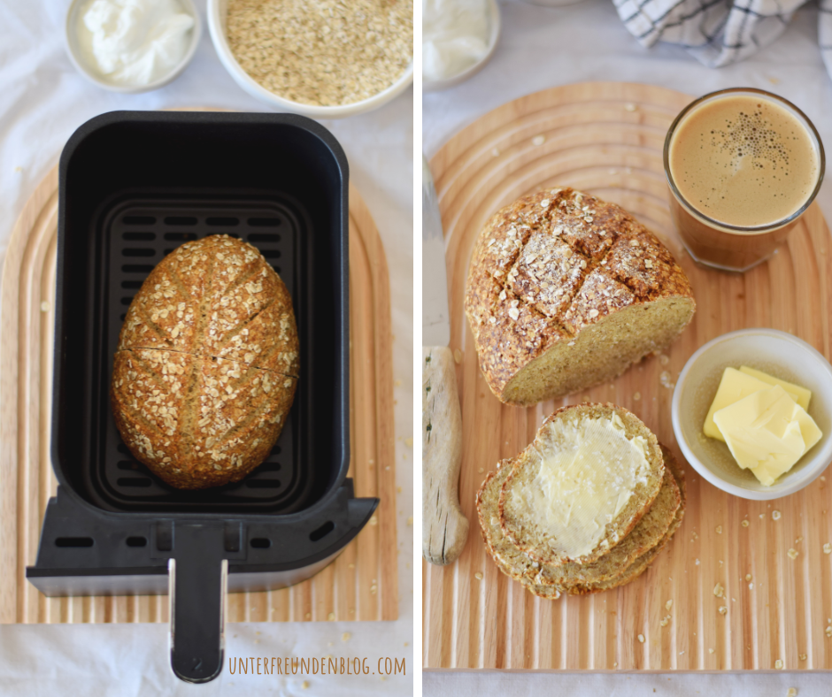 Einfacher und schneller geht’s nicht! Haferflocken-Quark-Brot aus dem ...