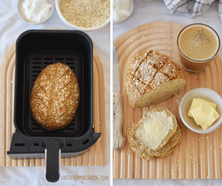Einfacher und schneller geht’s nicht! Haferflocken-Quark-Brot aus dem ...